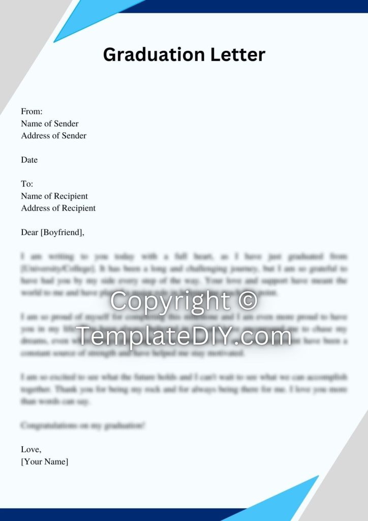 Graduation Letter to Boyfriend Sample with Examples [Word]