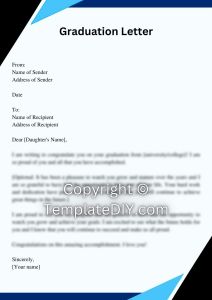 Graduation Letter to Daughter Sample Template with Examples