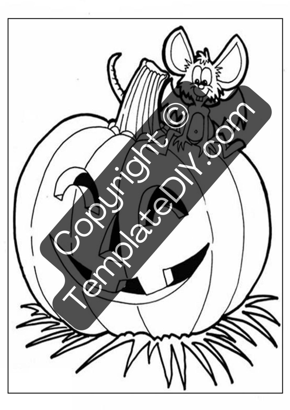 Halloween Bat Coloring Pages Template Printable PDF