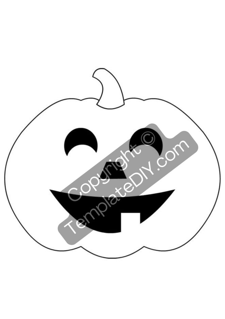 Halloween Pumpkin Coloring Pages Template Printable PDF