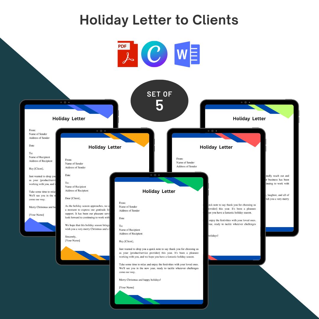 Holiday Letter to Clients Sample with Examples [Word]