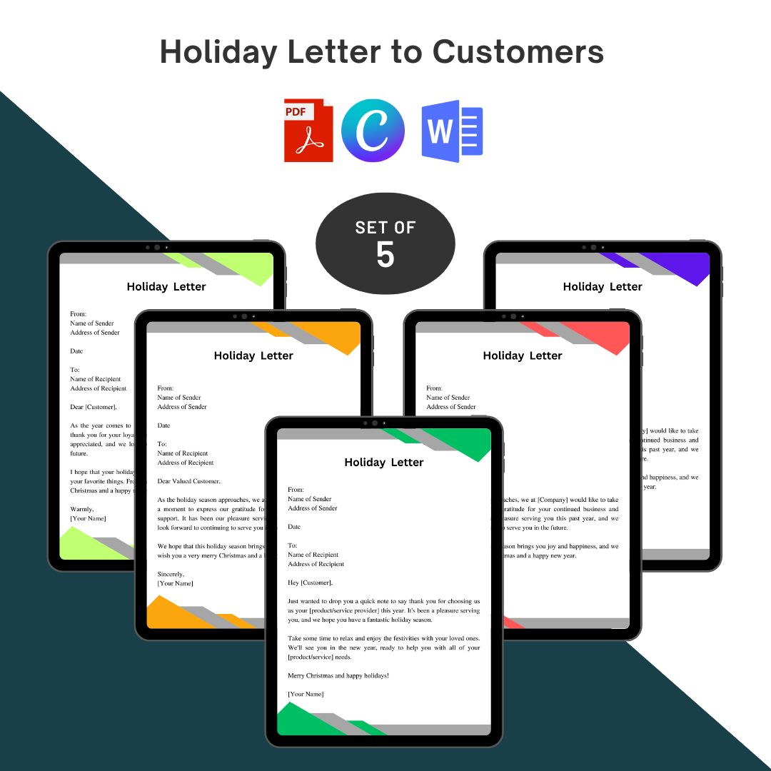 Holiday Letter to Customers Sample with Examples [Word]