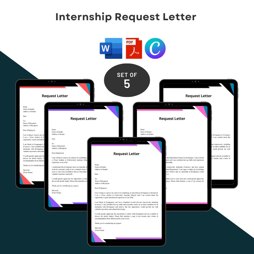 Internship Request Letter Sample with Examples [Word]