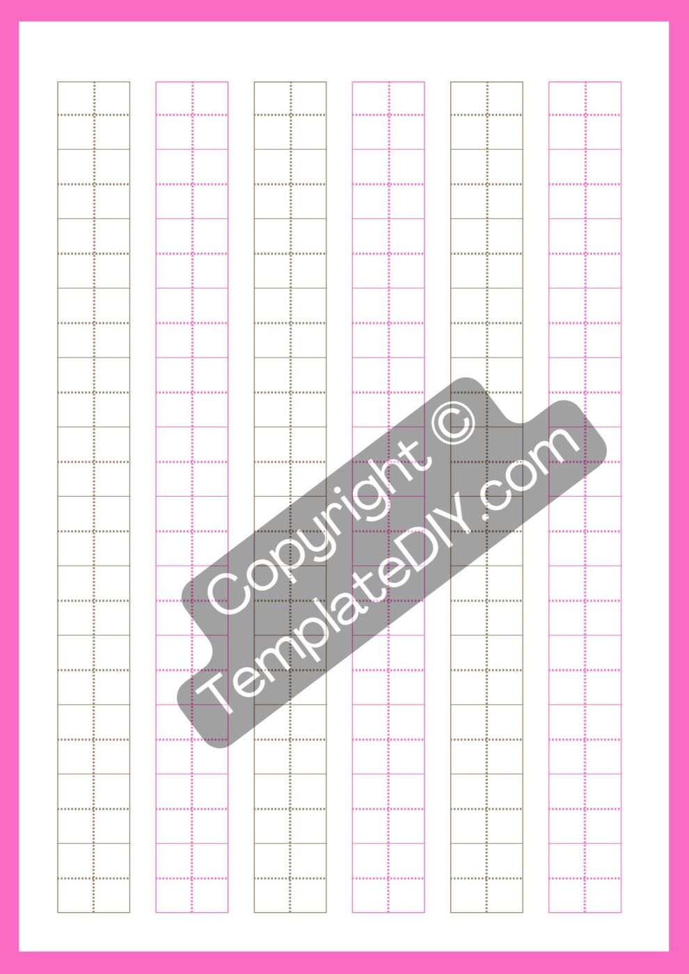 Japanese Writing Paper Template Printable PDF, Word
