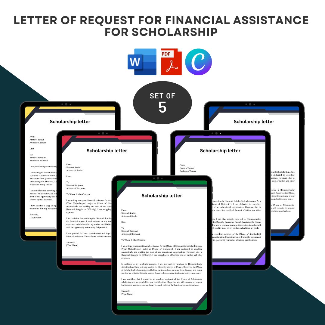 Letter of Request for Financial Assistance for Scholarship