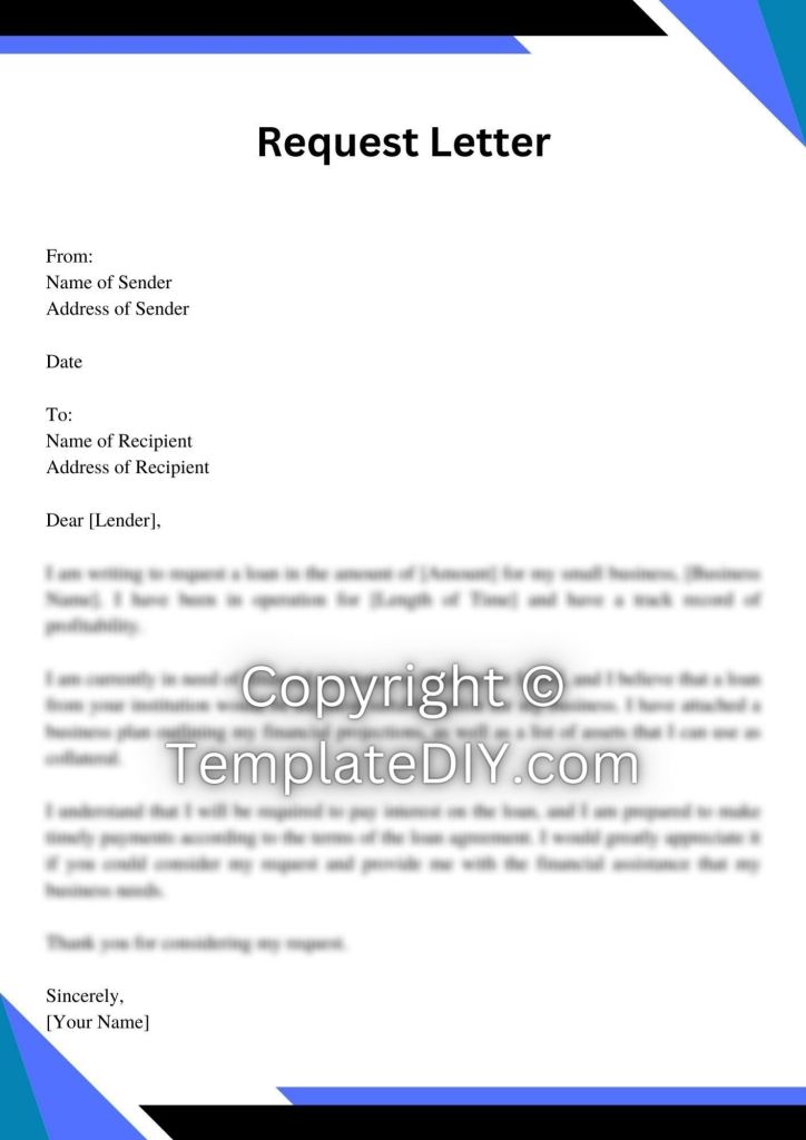 Loan Request Letter Sample with Examples [Word Editable]