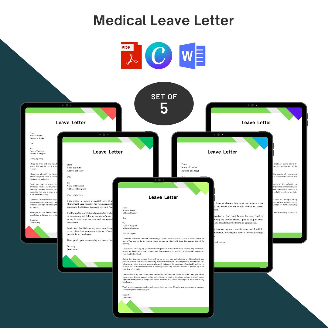 Medical Leave Letter Sample with Examples [Word Editable]