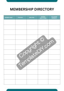 Editable Membership Directory Template | Instant Download