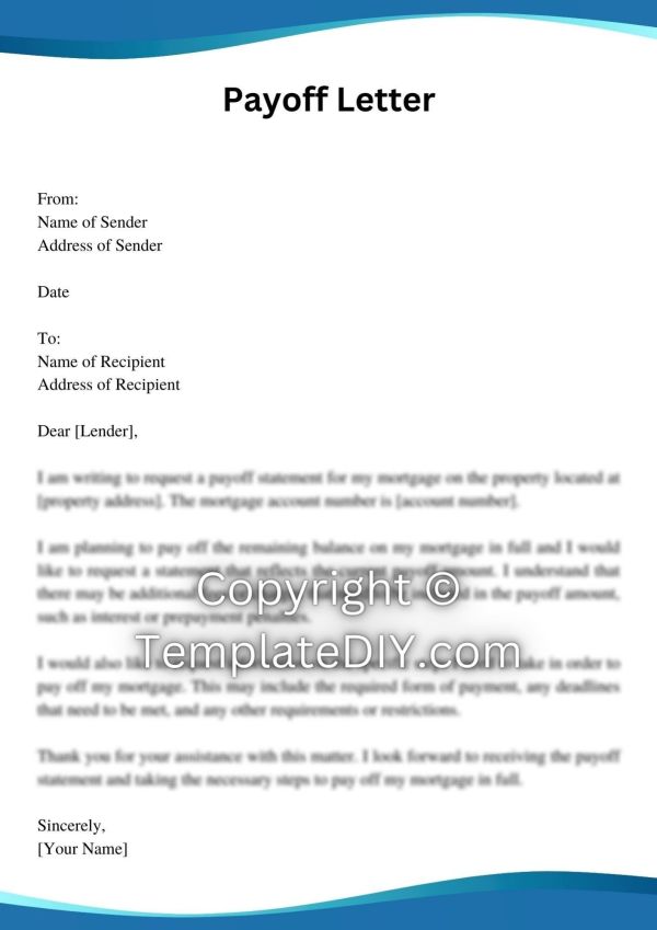 Mortgage Payoff Letter Sample with Examples [Word]
