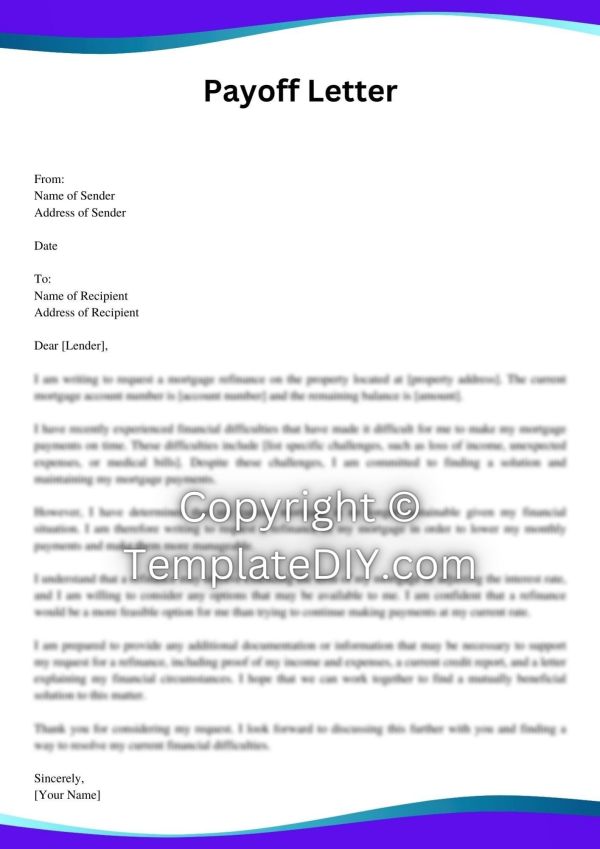 Mortgage Payoff Letter Sample with Examples [Word]