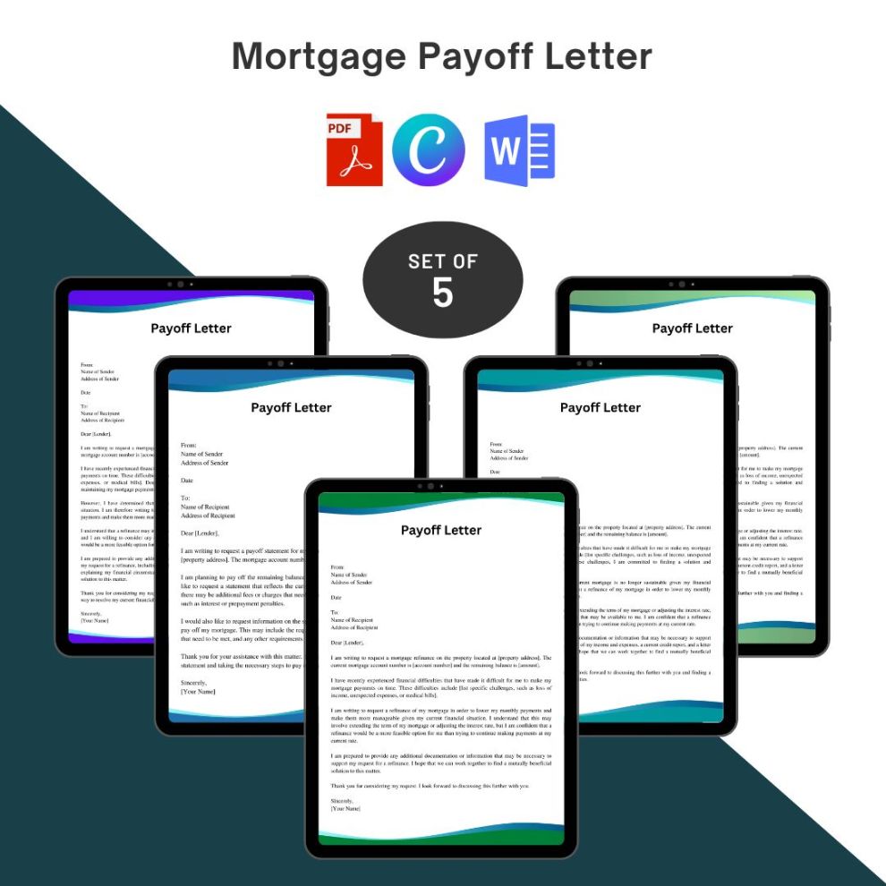Mortgage Payoff Letter Sample with Examples [Word]