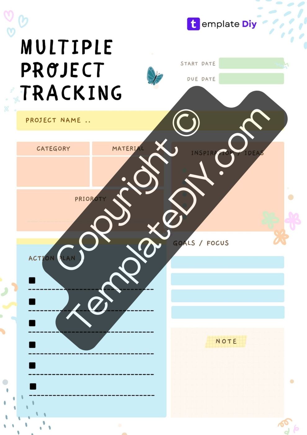 Multiple Project Tracking Template [PDF, Word, Excel]