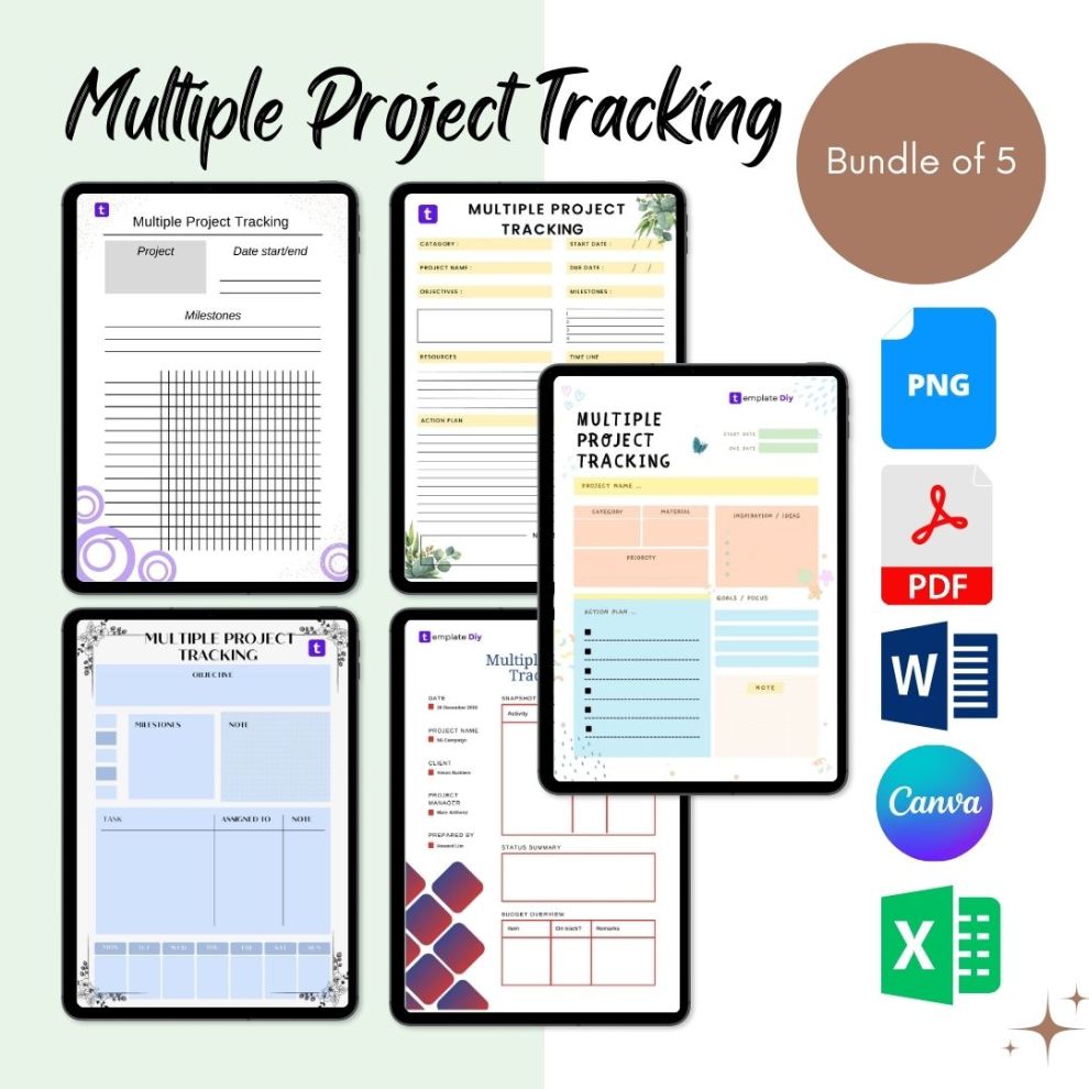 Multiple Project Tracking Template [PDF, Word, Excel]