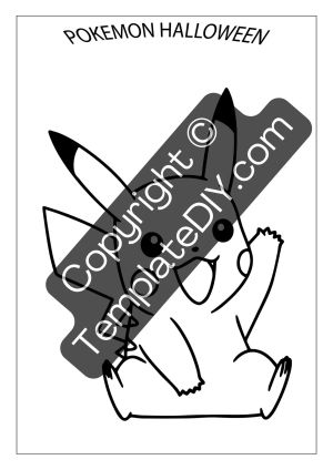 Pokemon Halloween Coloring Pages Template Printable PDF