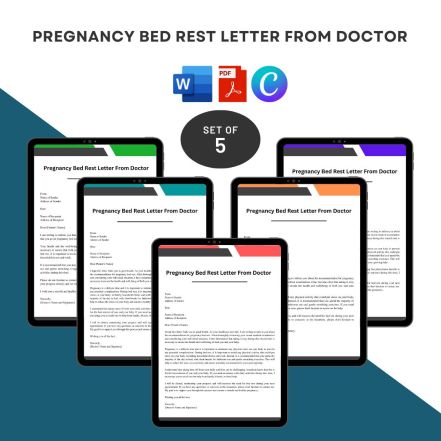 Pregnancy Bed Rest Letter Template | Doctor Note PDF