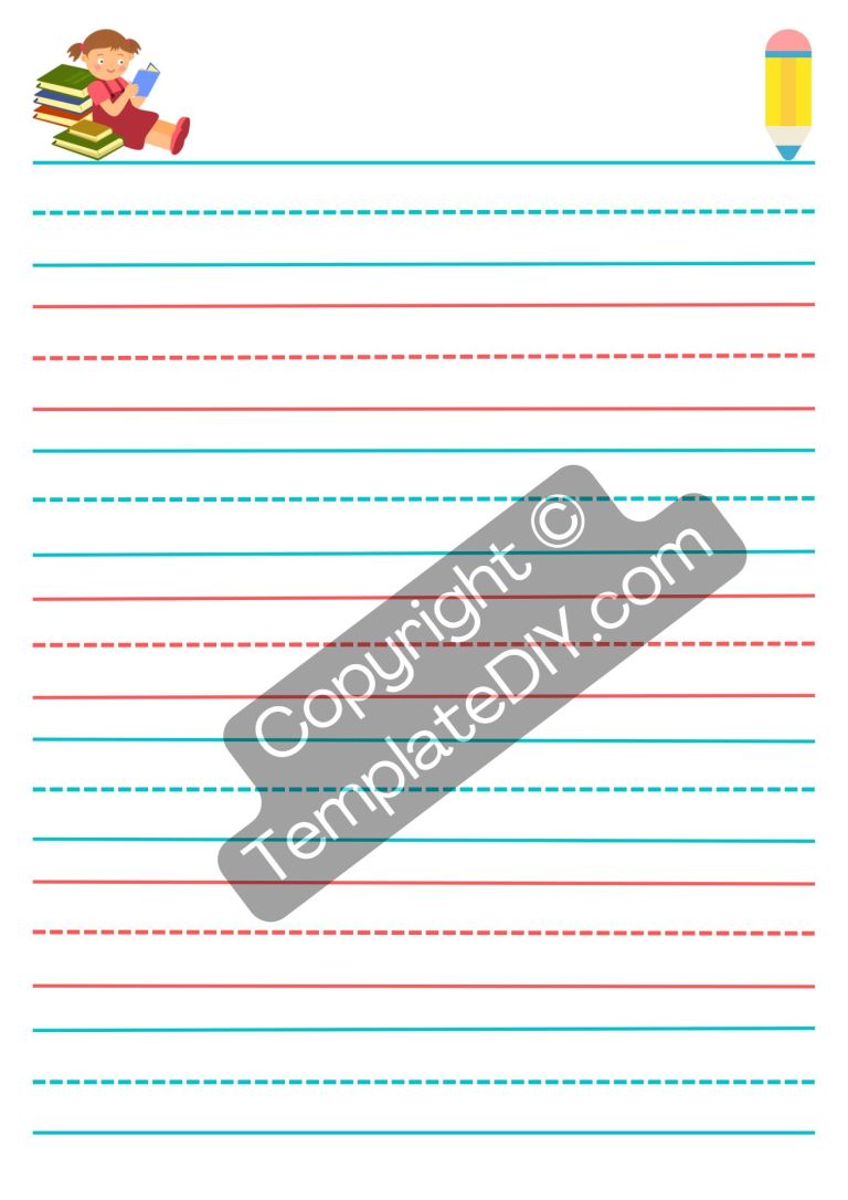Preschool Writing Paper Template Printable PDF, Word