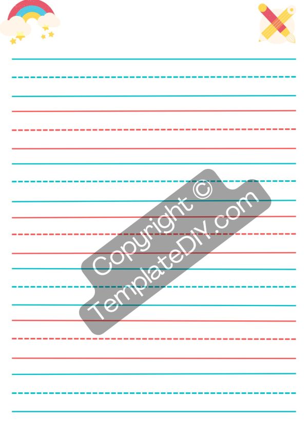 Preschool Writing Paper Template Printable PDF, Word