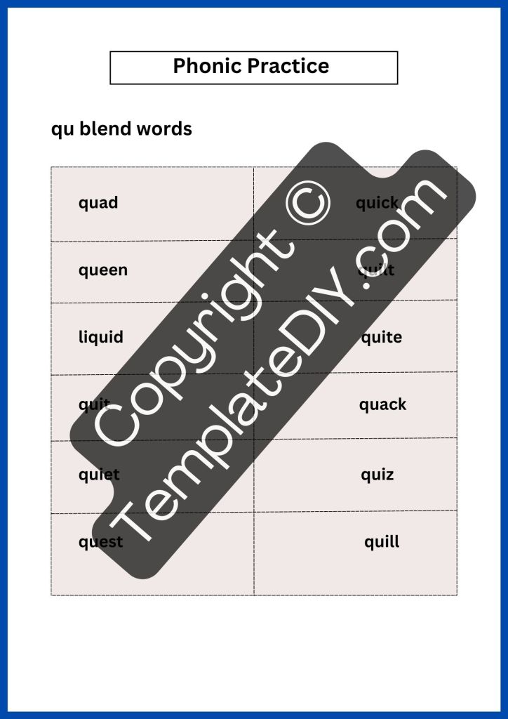 1st Grade Phonics Worksheets Printable | PDF & Word