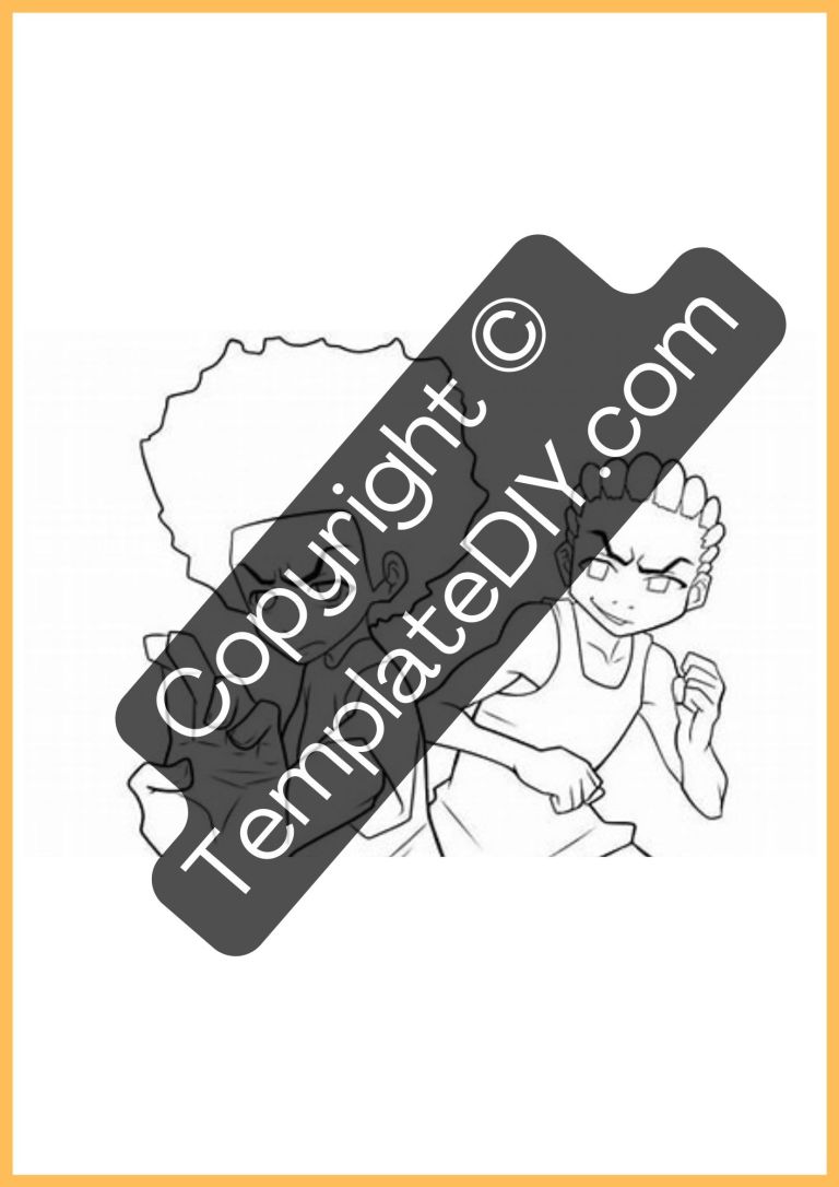 Boondocks Coloring Pages Template Printable Blank PDF