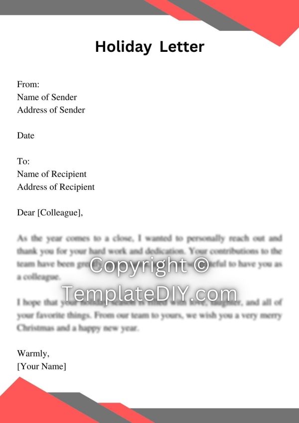 Business Holiday Letter Sample with Examples [Word]