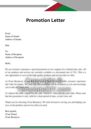 Business Promotion Letter Sample with Examples [Word]