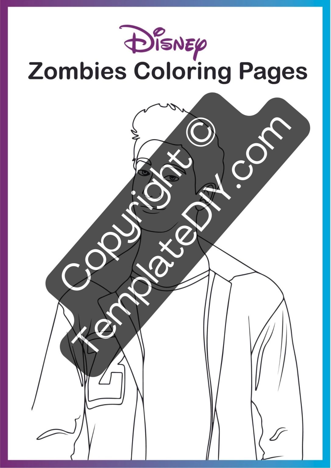 Disney Zombies Movie Coloring Pages Printable