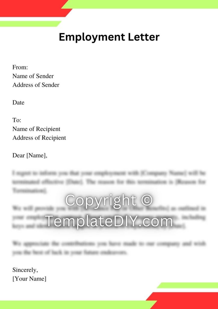 Employment Statement Letter Sample Template Examples