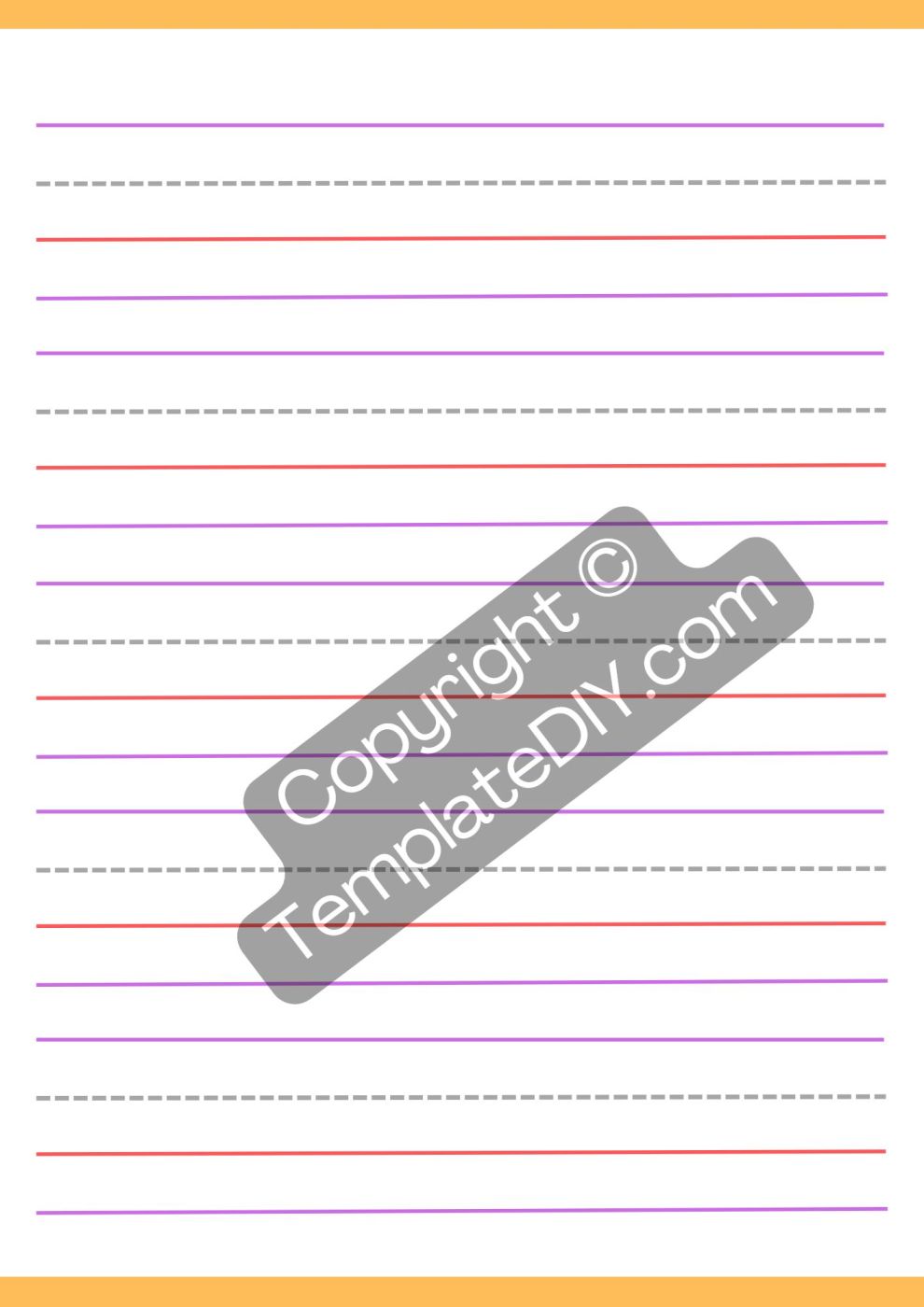 First Grade Writing Paper Template Printable PDF & Word