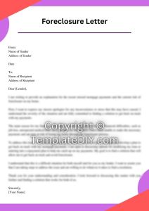 Foreclosure Letter of Explanation Sample with Examples