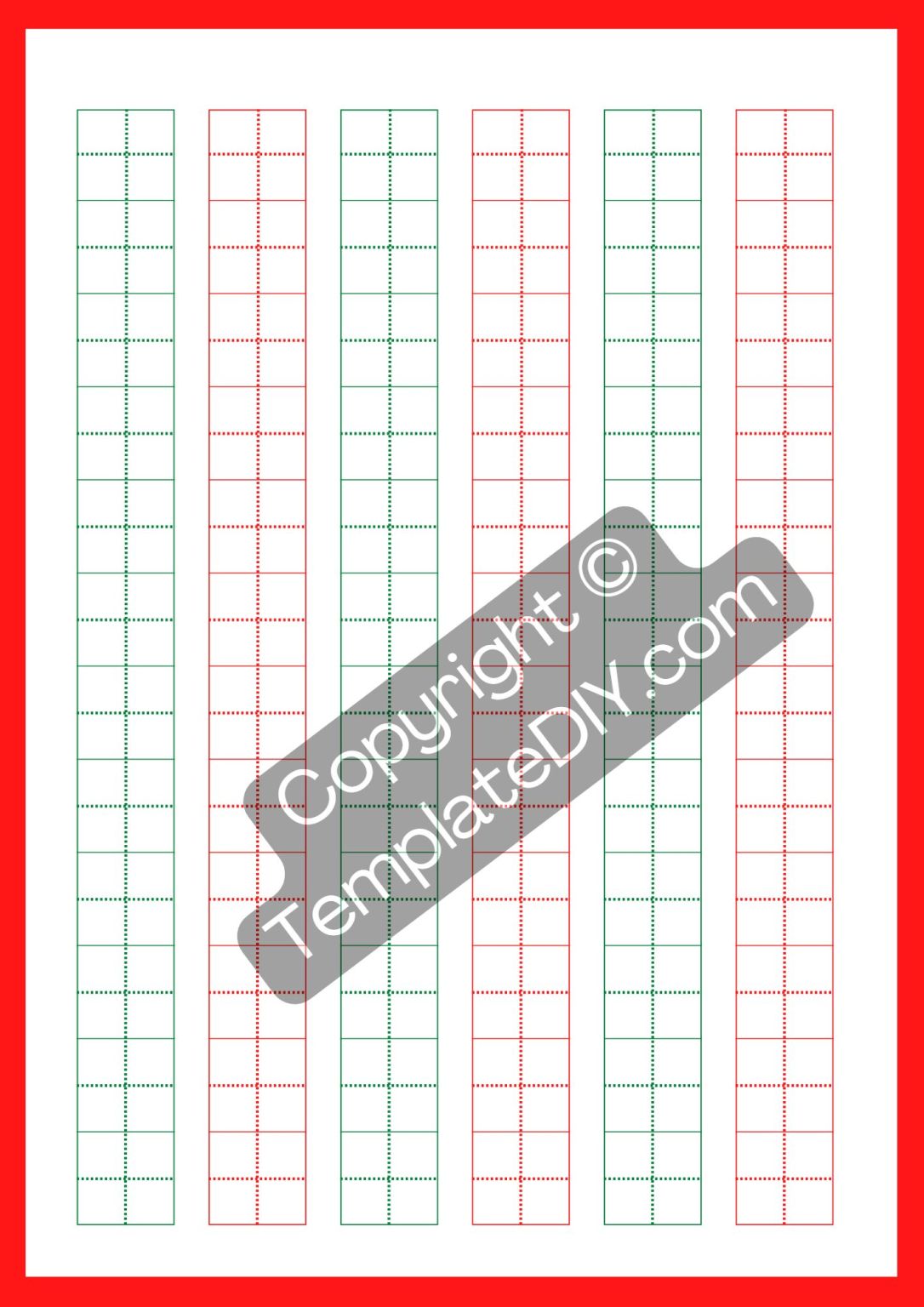 Japanese Writing Paper Template Printable PDF, Word