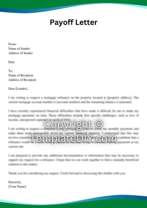 Mortgage Payoff Letter Sample with Examples [Word]