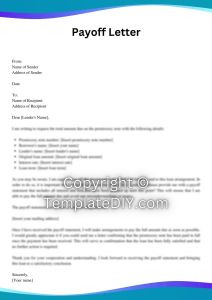 Promissory Note Payoff Letter Sample with Examples [Word]