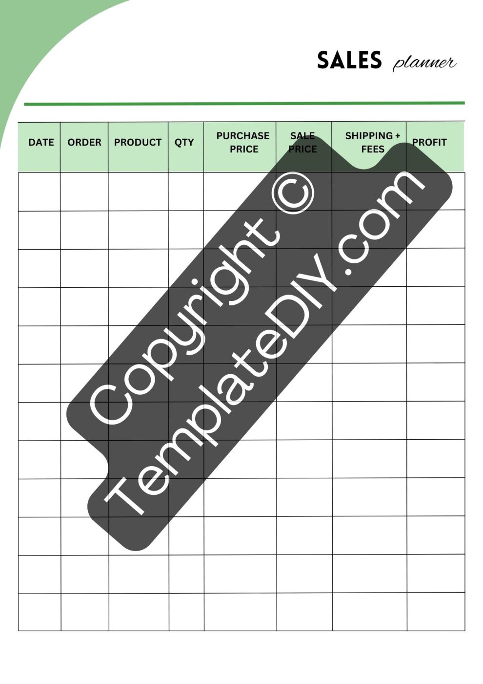 Sales Daily Planner Template Printable PDF, Word, Excel
