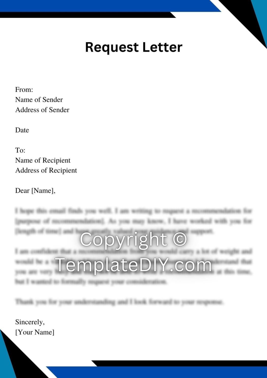 Sample Letter Requesting Recommendation with Examples