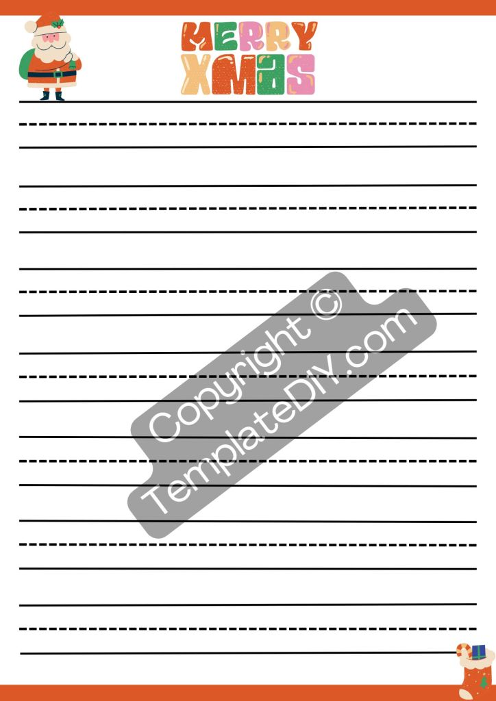 Santa Writing Paper Printable Template PDF, Word [Editable]