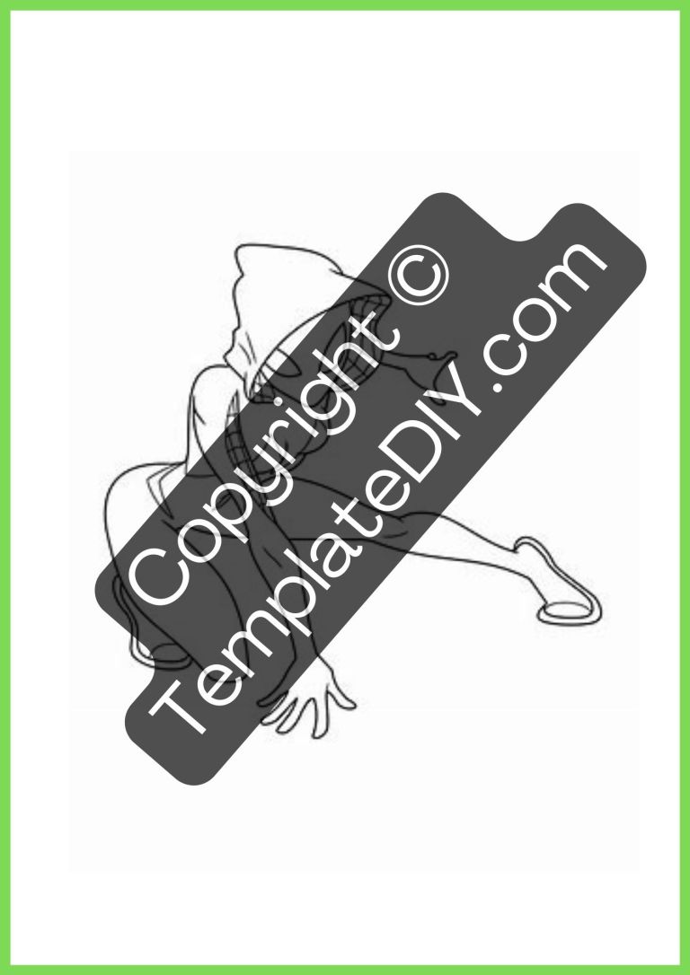 Spider Gwen Coloring Pages Template Printable Blank PDF