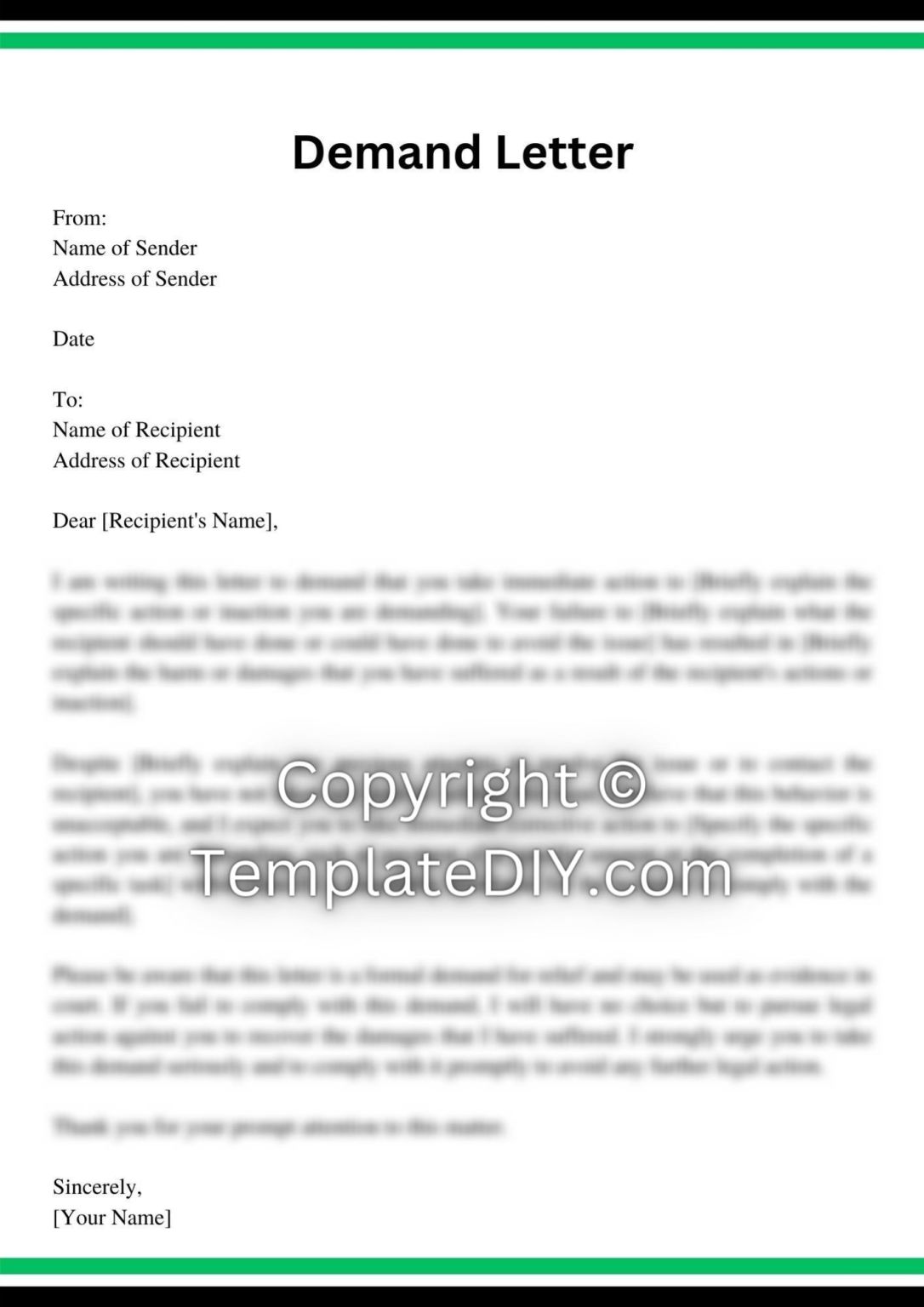 Editable Texas Demand Letter Sample PDF & Word
