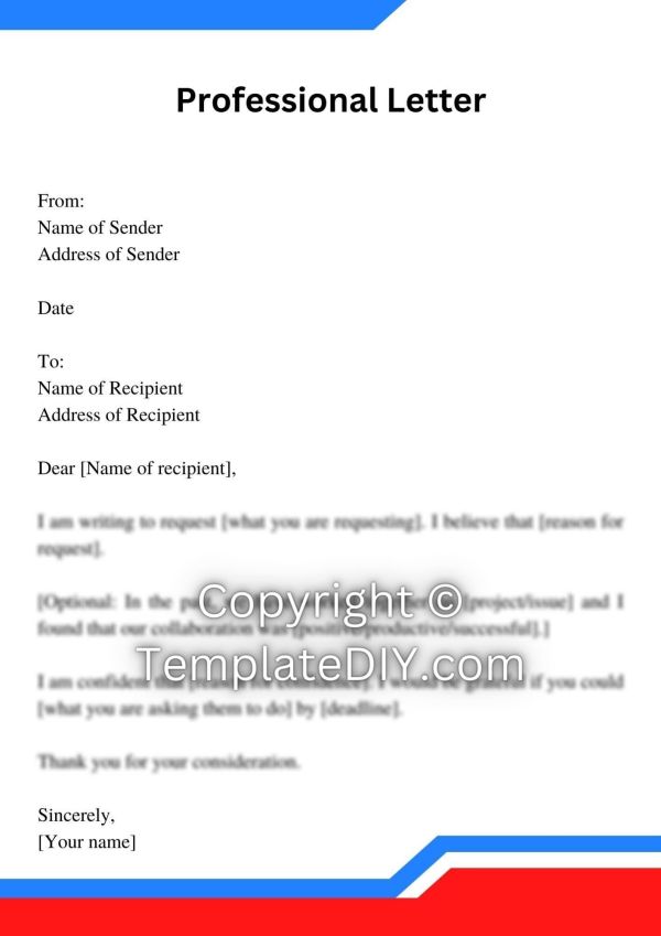Professional Business Letter Sample with Examples in PDF & Word