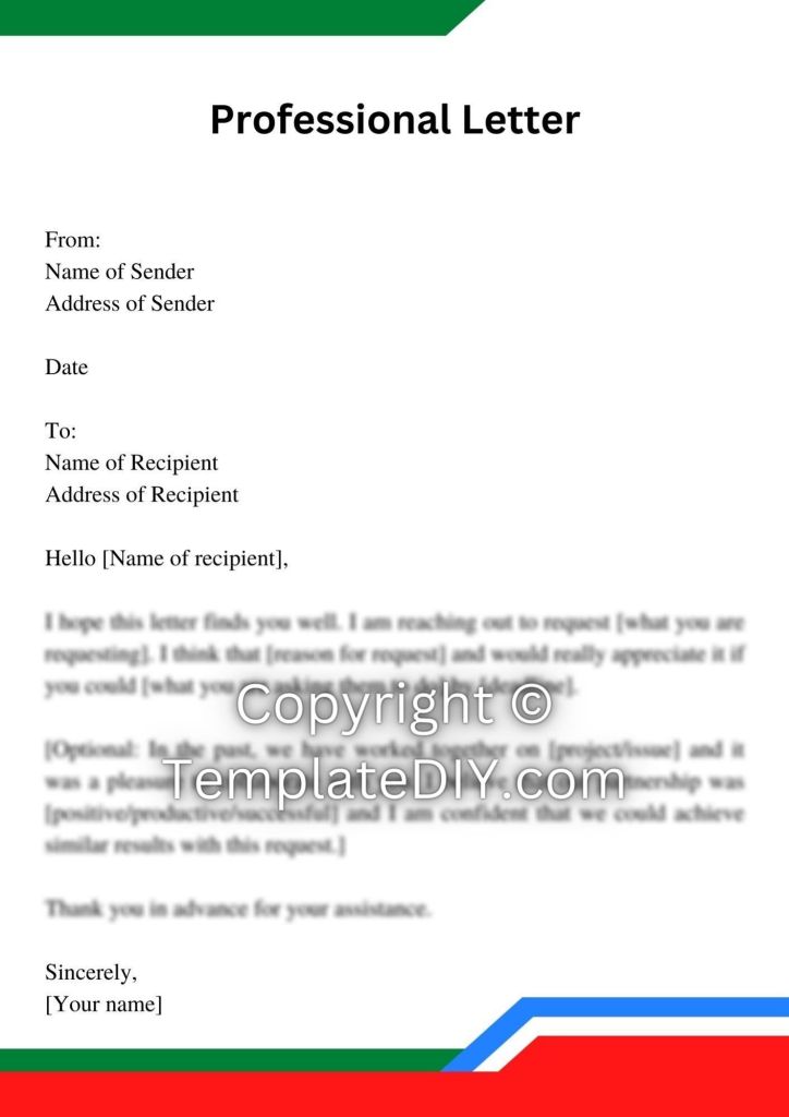 Professional Business Letter Sample with Examples in PDF & Word