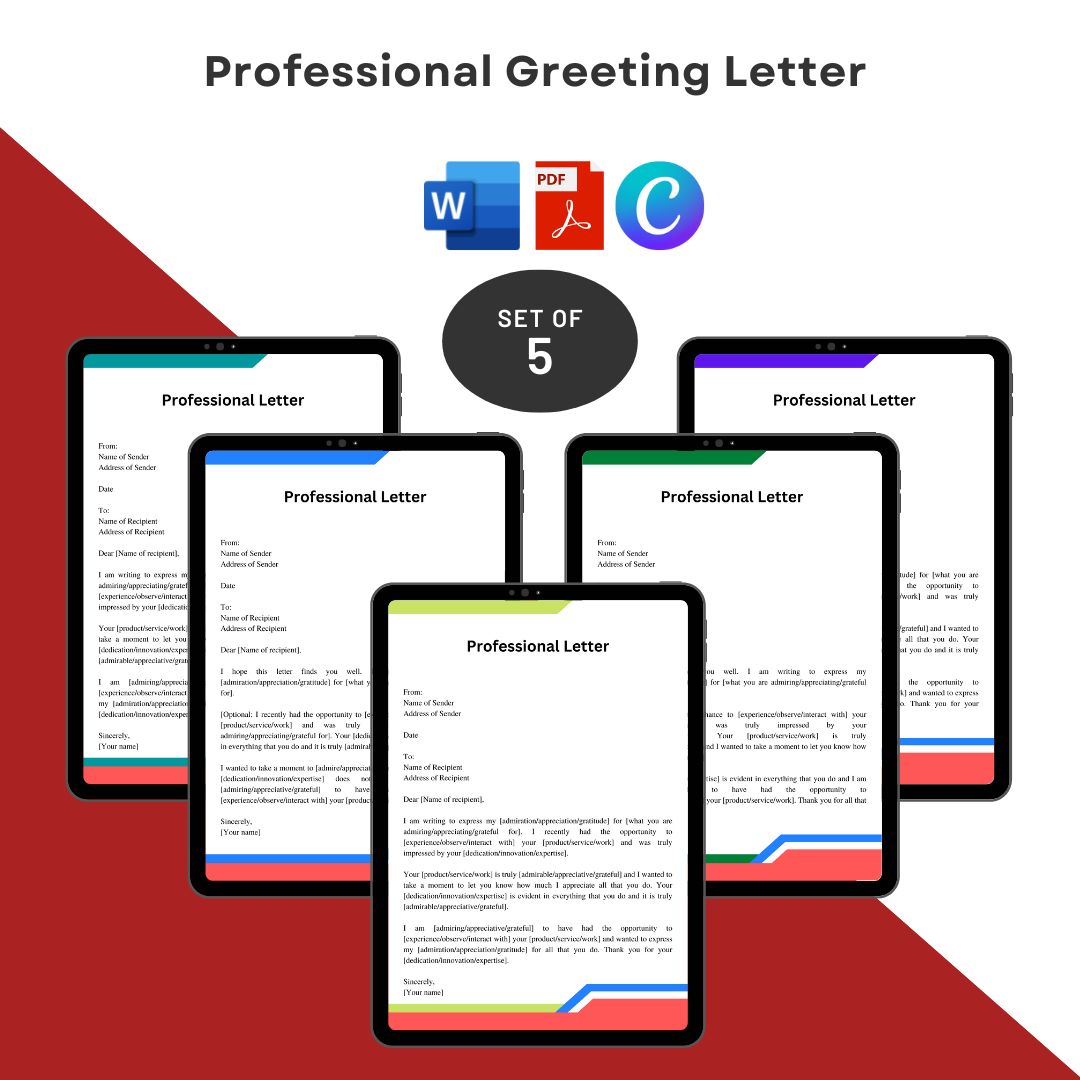 Professional Greeting Letter Sample Template with Examples