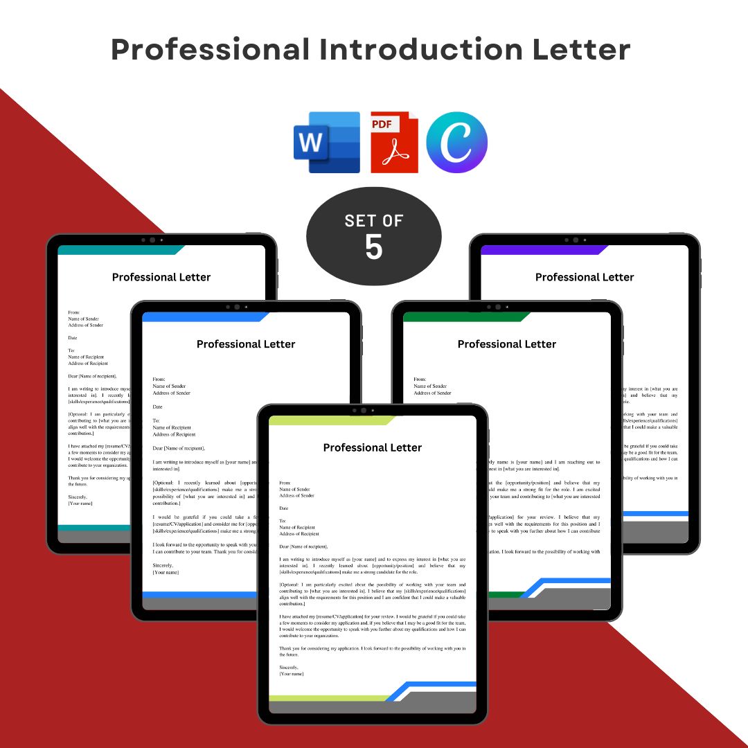 Professional Introduction Letter Sample Template [Word]