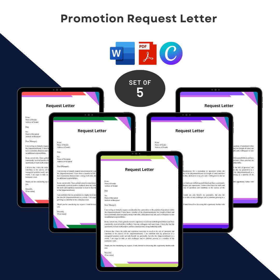 Promotion Request Letter Sample with Examples [Word]