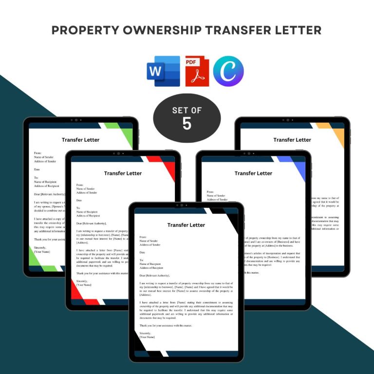 Property Ownership Transfer Letter Template | Download Now