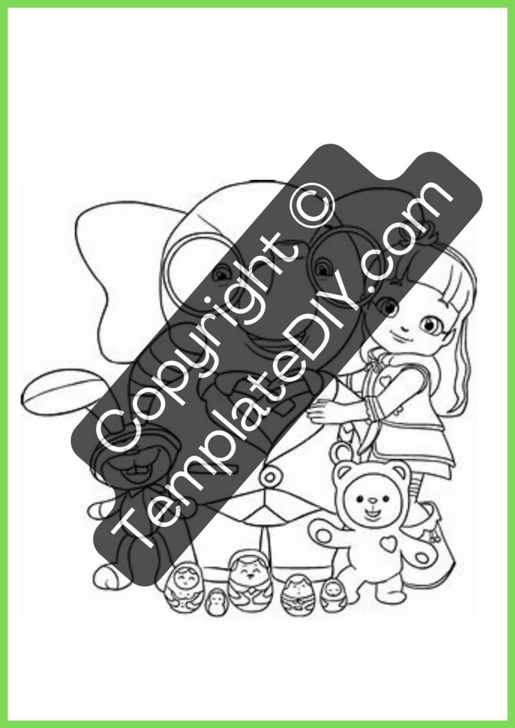 Rainbow Friends Coloring Page Printable Template PDF