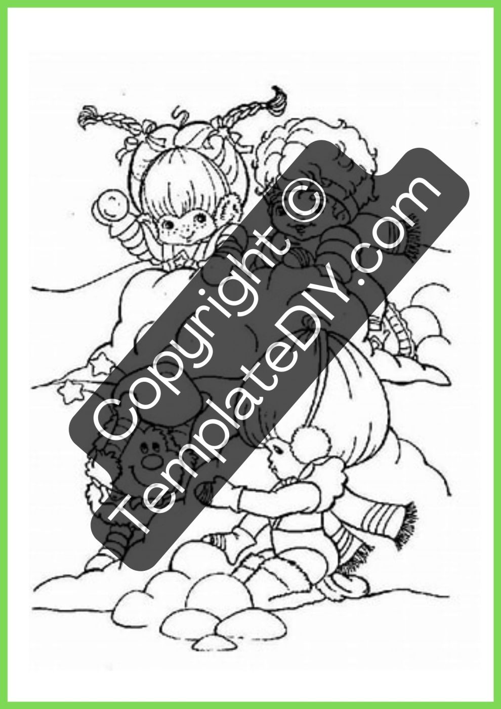 Rainbow Friends Coloring Page Printable Template PDF