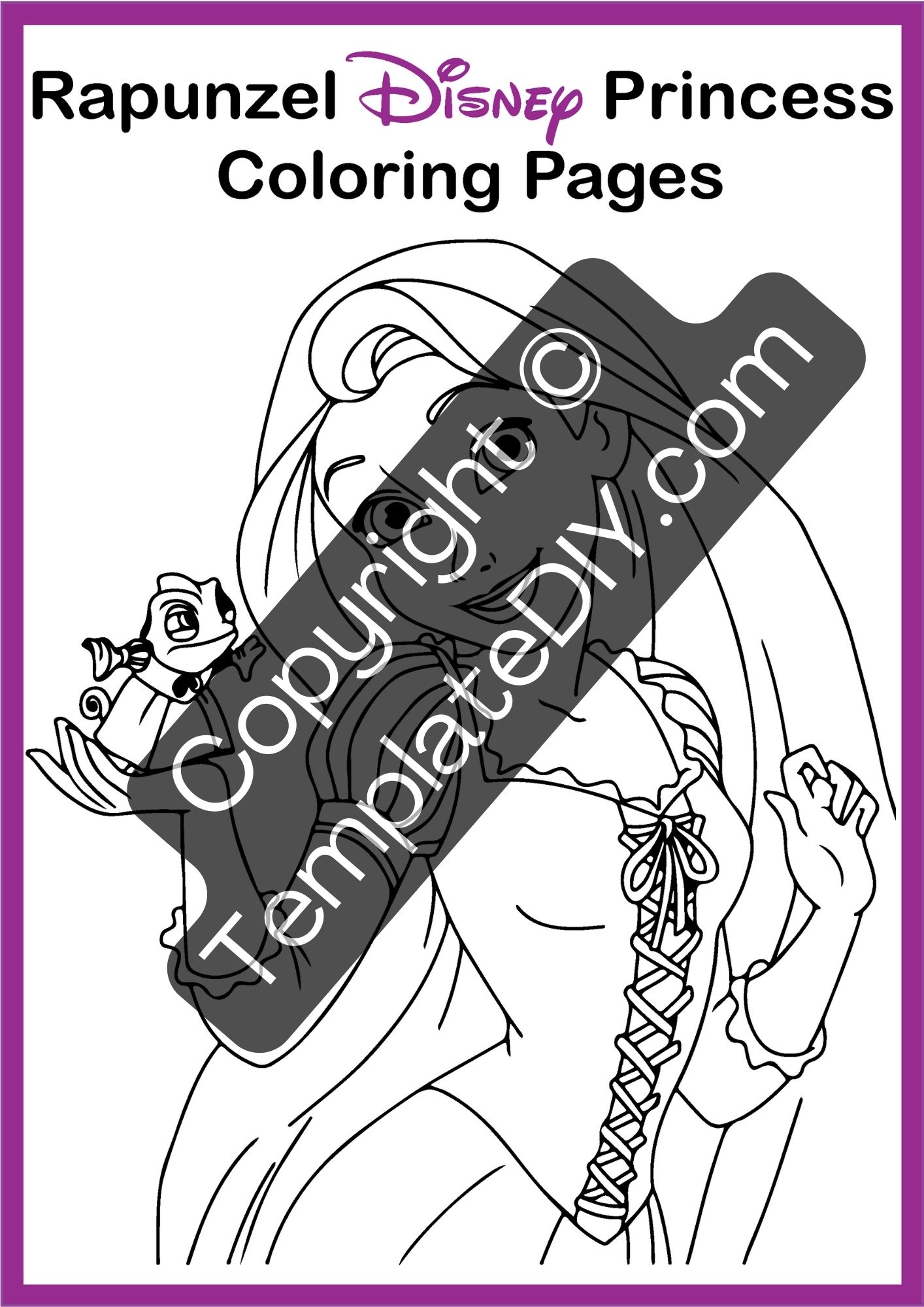 Disney Princesses Coloring Pages Rapunzel
