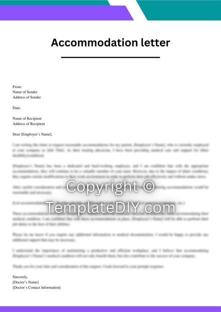 Download Doctor to Employer Accommodation Letter