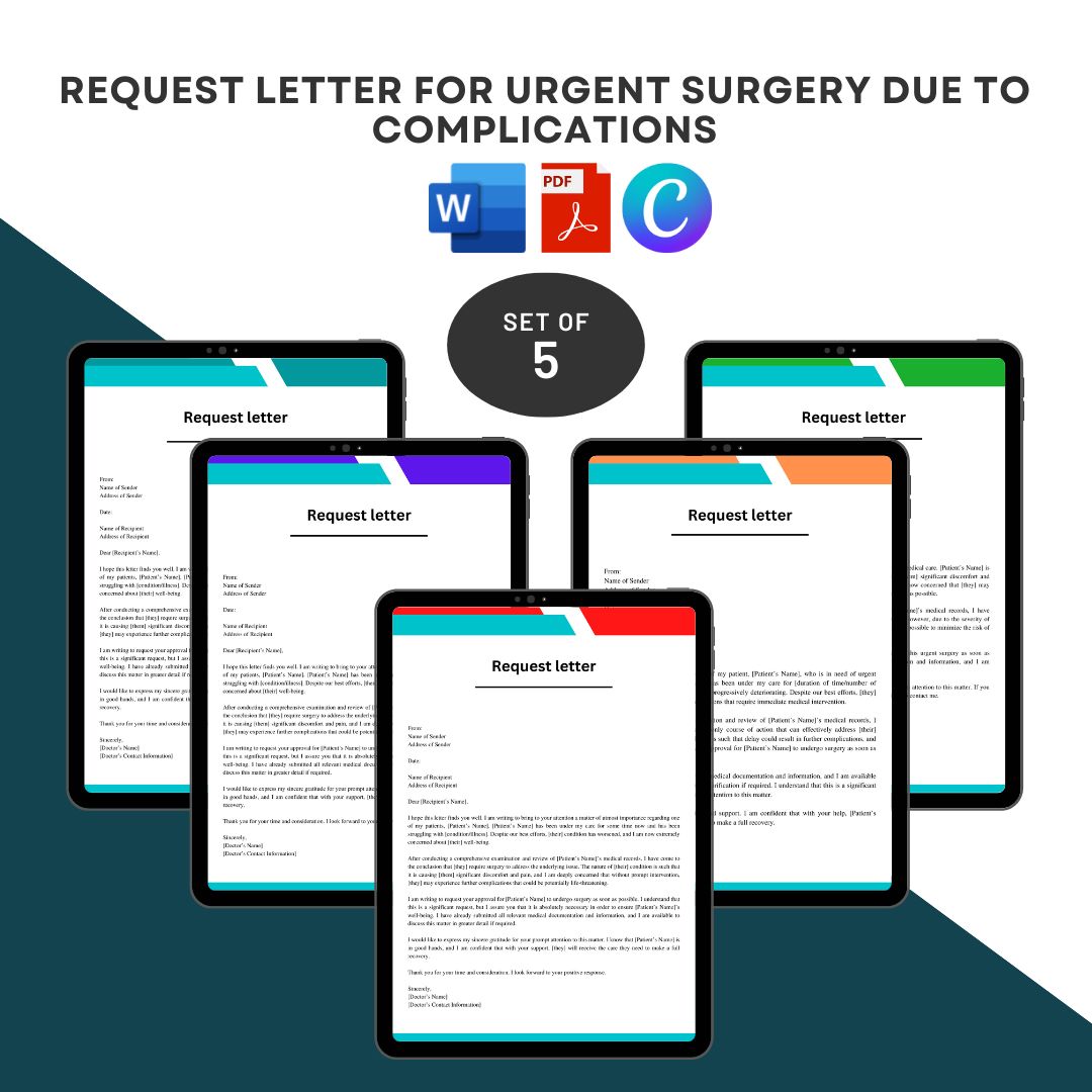Request Letter for Urgent Surgery Due to Complications