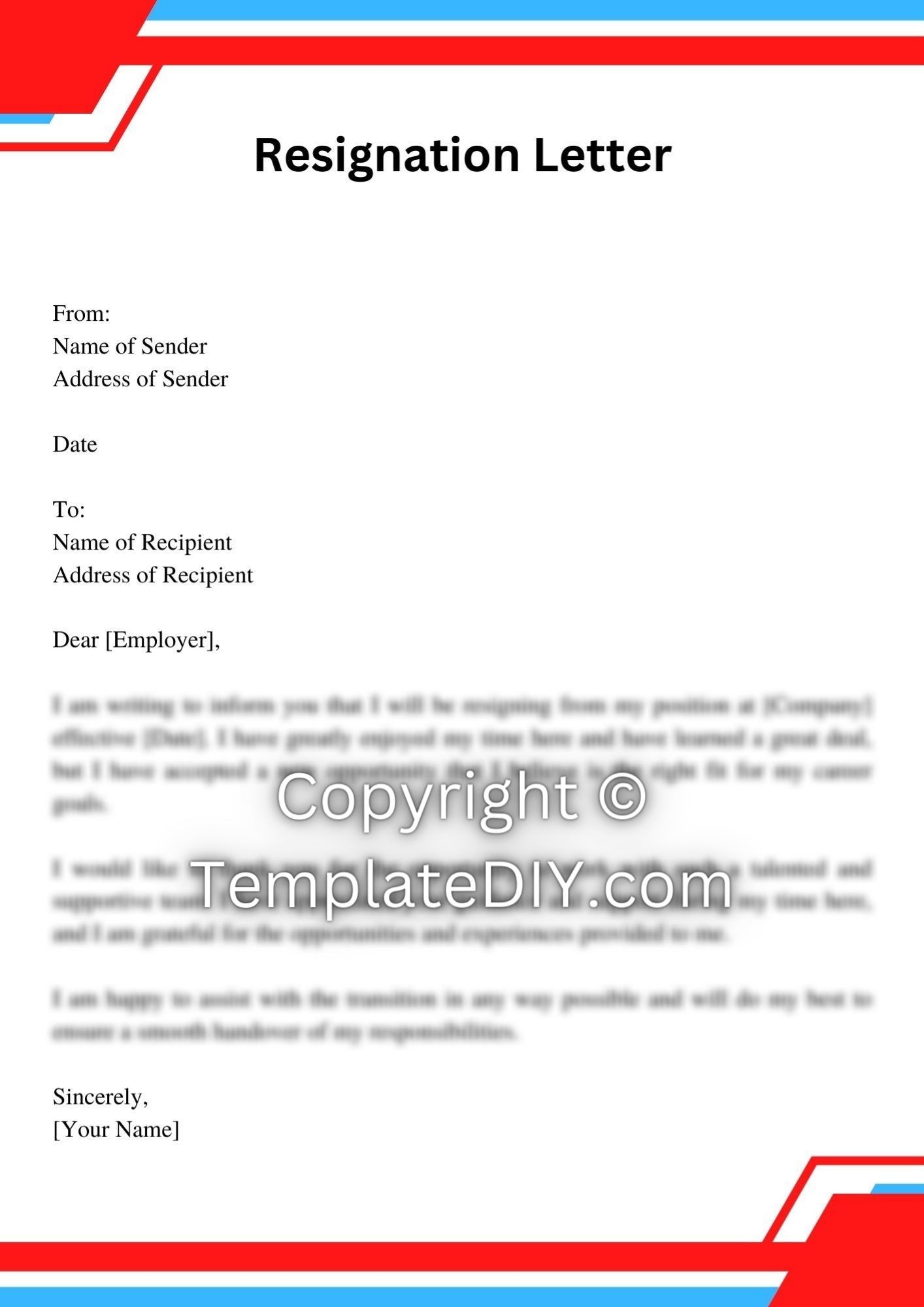 Regine Letter Format