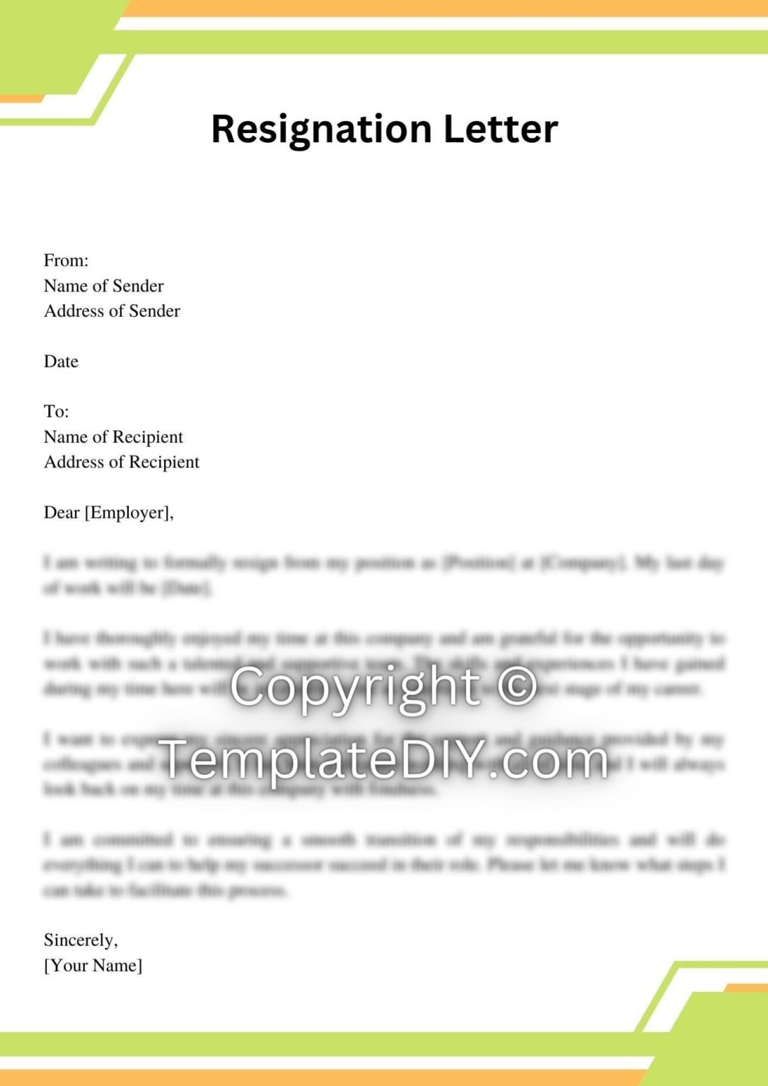 Resignation Letter Email Sample with Examples [Editable]